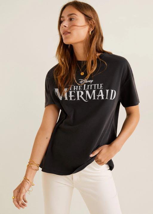 New !! Mango Mermaid Disney Tshirt, Fesyen Wanita, Pakaian Wanita ...