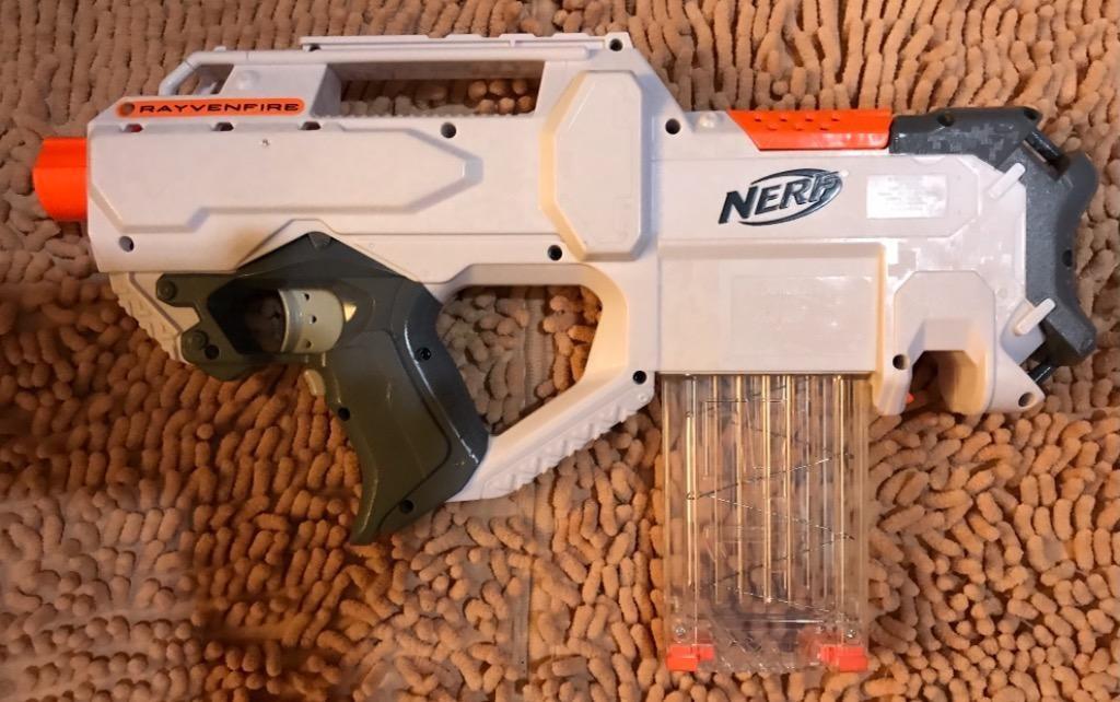 Original Nerf Exclusive N-Strike Elite RAYVENFIRE Motorized Rapid Fire ...