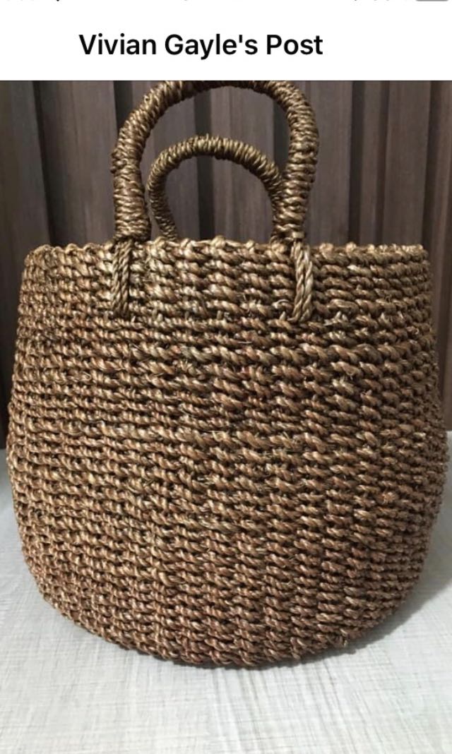 Pure Abaca Jar Type Basket, Furniture & Home Living, Home Improvement ...