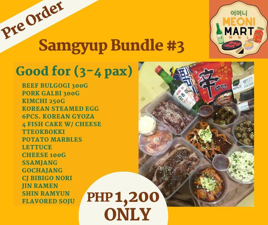 Samgyupsal packages, Food & Drinks, Other Food & Drinks on Carousell