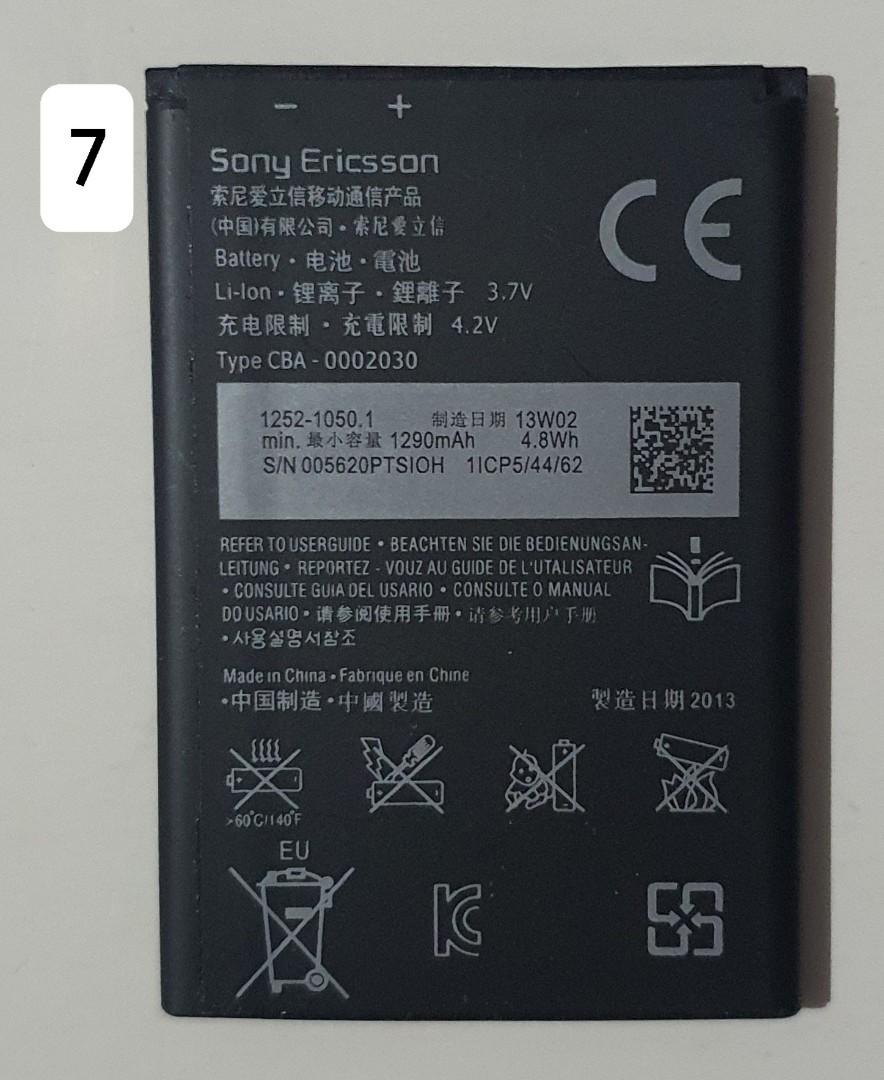 Sony Ericsson Original Battery Li-Ion-Polymer, Mobile Phones & Gadgets ...