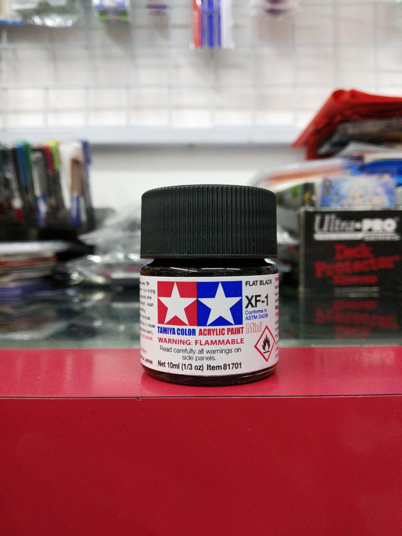Tamiya XF-1 Flat Black Acrylic Paint Mini, Hobbies & Toys, Stationery ...