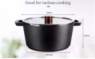Velosan 24cm Mocha Crystal Diamond Series Nonstick Frying Pan ,Soup Pot ...