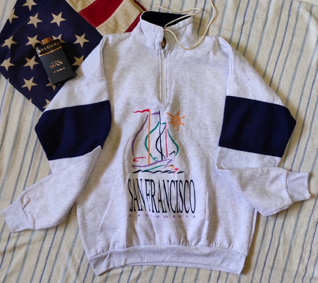 90s Rare Vintage Jaket Magic X San Francisco, Fesyen Pria, Pakaian ...