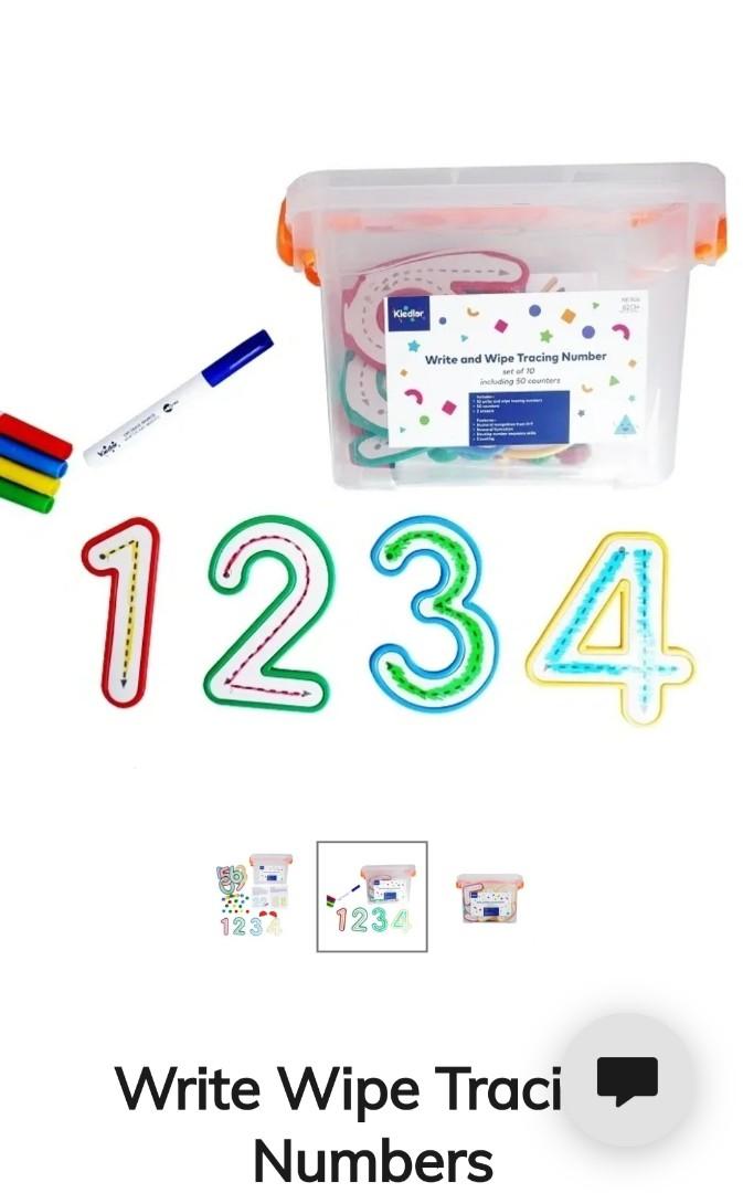 Wipe and write numbers, Hobbies & Toys, Toys & Games on Carousell