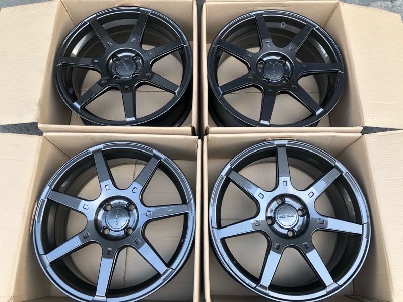 17" Rota GTR Gunmetallic Mags 4Holes pcd 100, Car Parts & Accessories ...