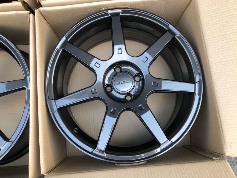 17" Rota GTR Gunmetallic Mags 4Holes pcd 100, Car Parts & Accessories ...