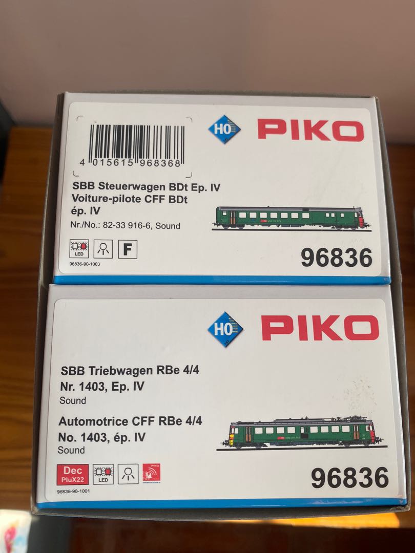 全新 PIKO EXPERT 96836 SBB triebwagen RBe4/4 DCC音效火車模型, 興趣及遊戲, 玩具 & 遊戲類 ...