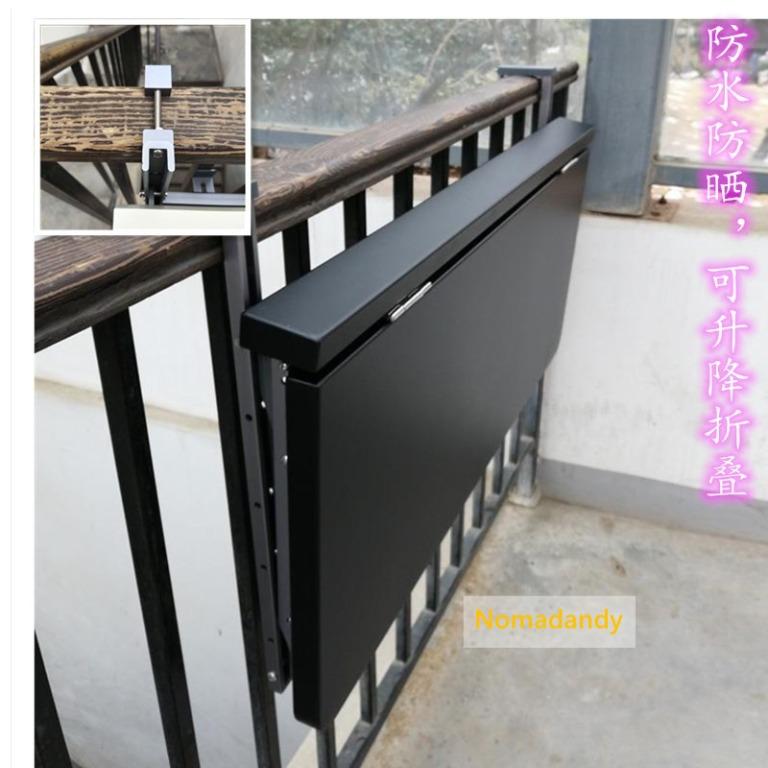 Balcony Suspending Foldable Bar Counter Banister Hanging Table Outdoors ...