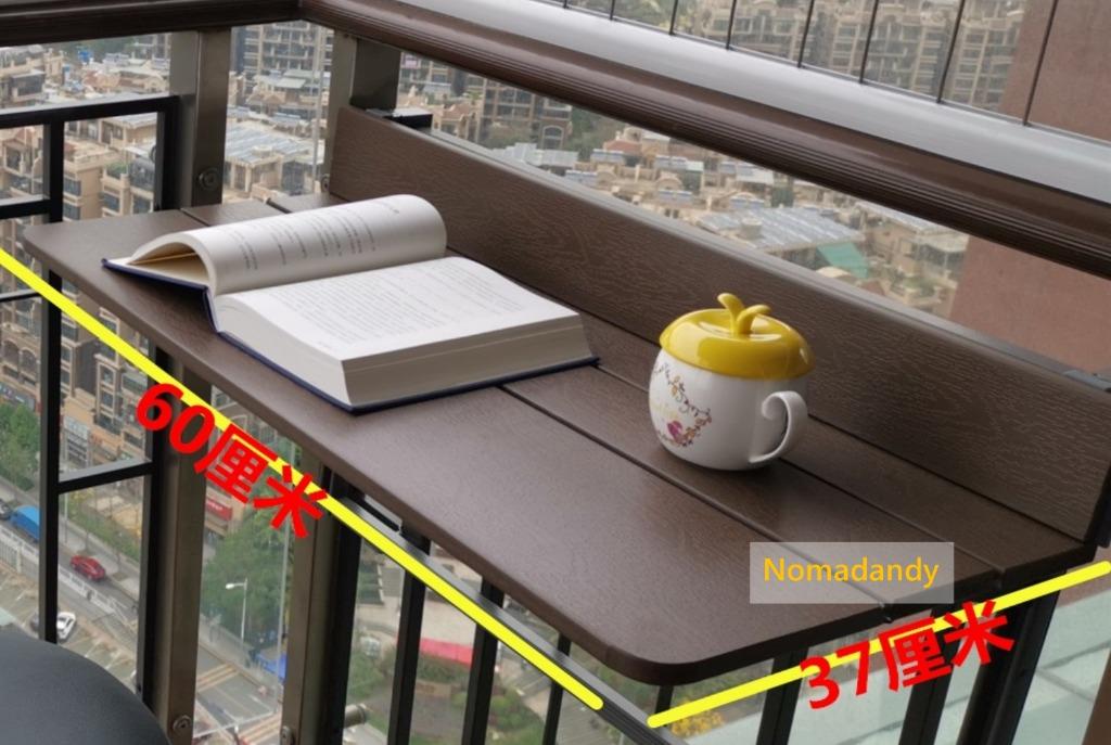 Balcony Suspending Foldable Bar Counter Banister Hanging Table Outdoors ...