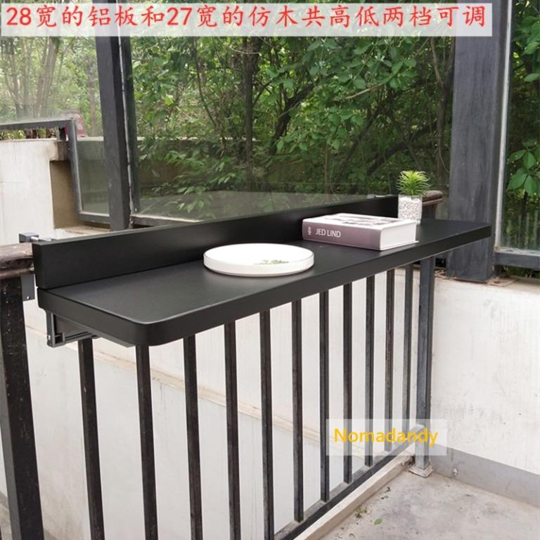 Balcony Suspending Foldable Bar Counter Banister Hanging Table Outdoors ...