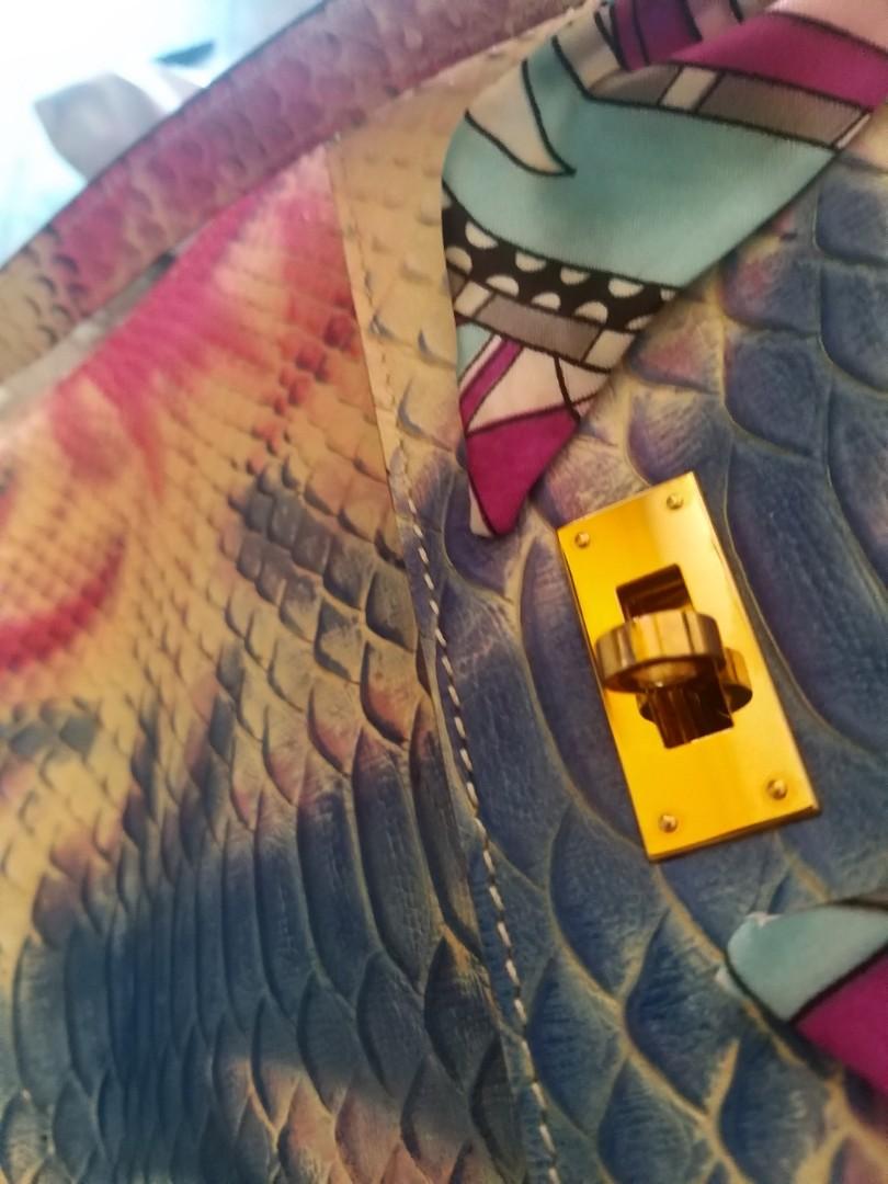 Hermes Birkin Snake-like Leather, Women's Fashion, Bags & Wallets ...