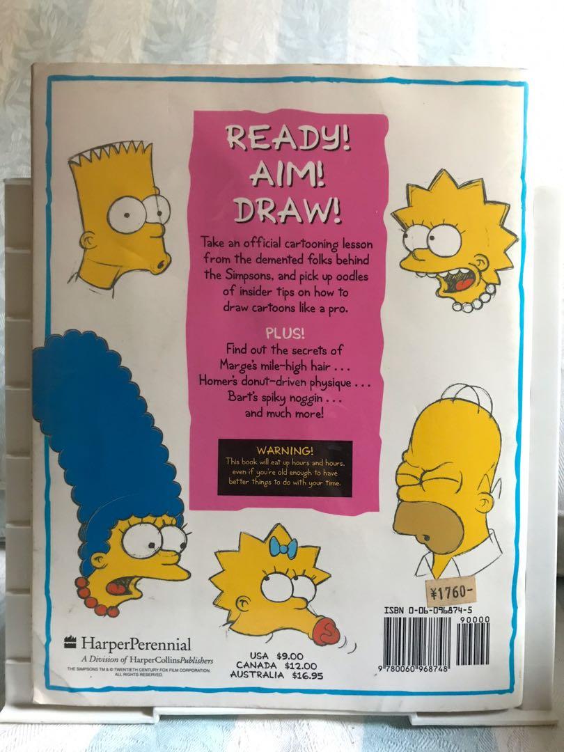 Cartooning With The Simpsons book. A how-to-draw guide, bought in Japan ...