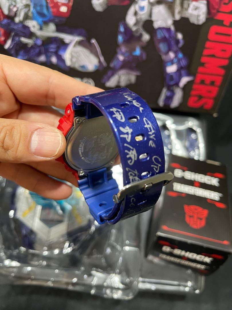 Casio G-Shock Transformers Optimus Prime full set signed by Kikuo Ibe ...