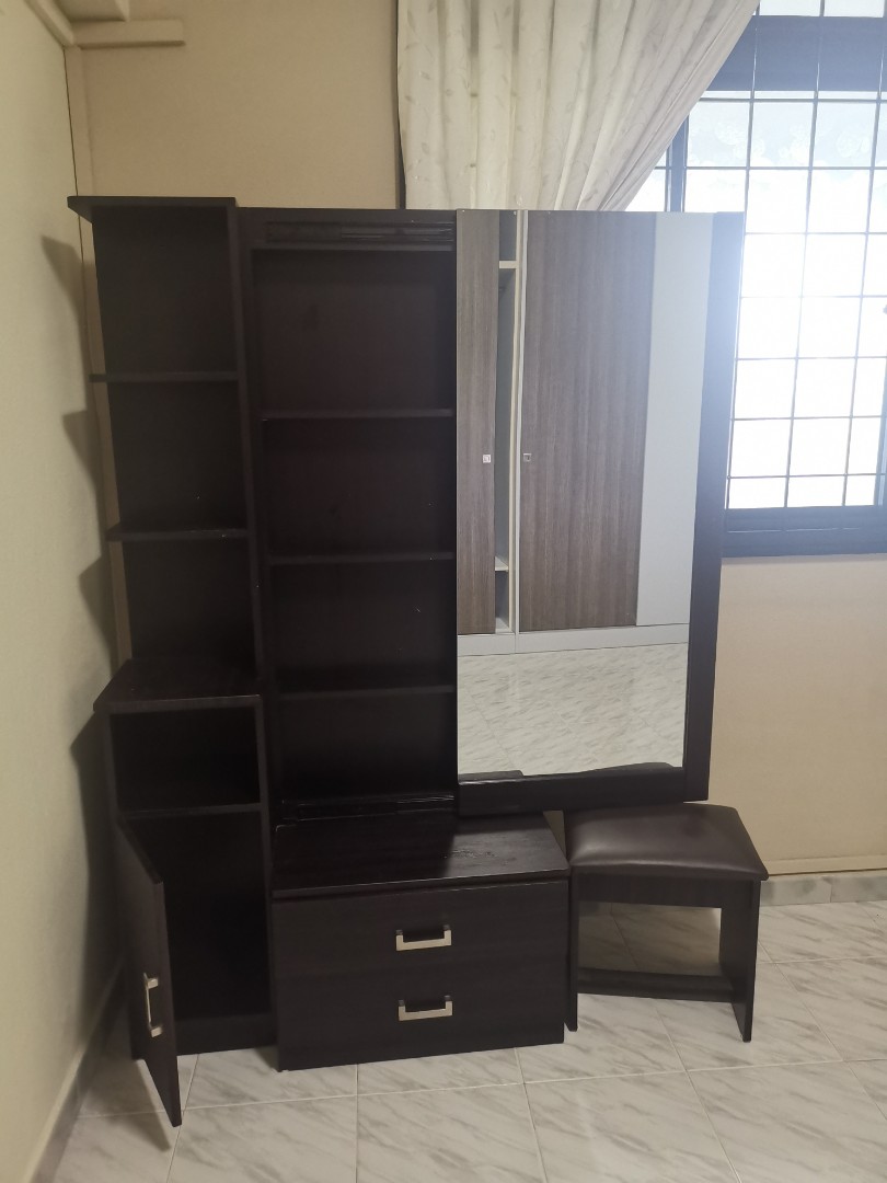Dressing table w sliding door n mirror, Furniture & Home Living ...