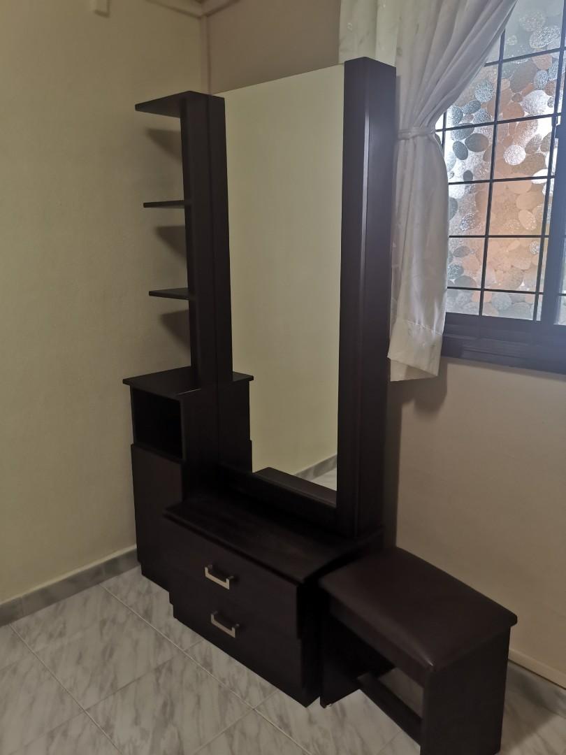 Dressing table w sliding door n mirror, Furniture & Home Living ...