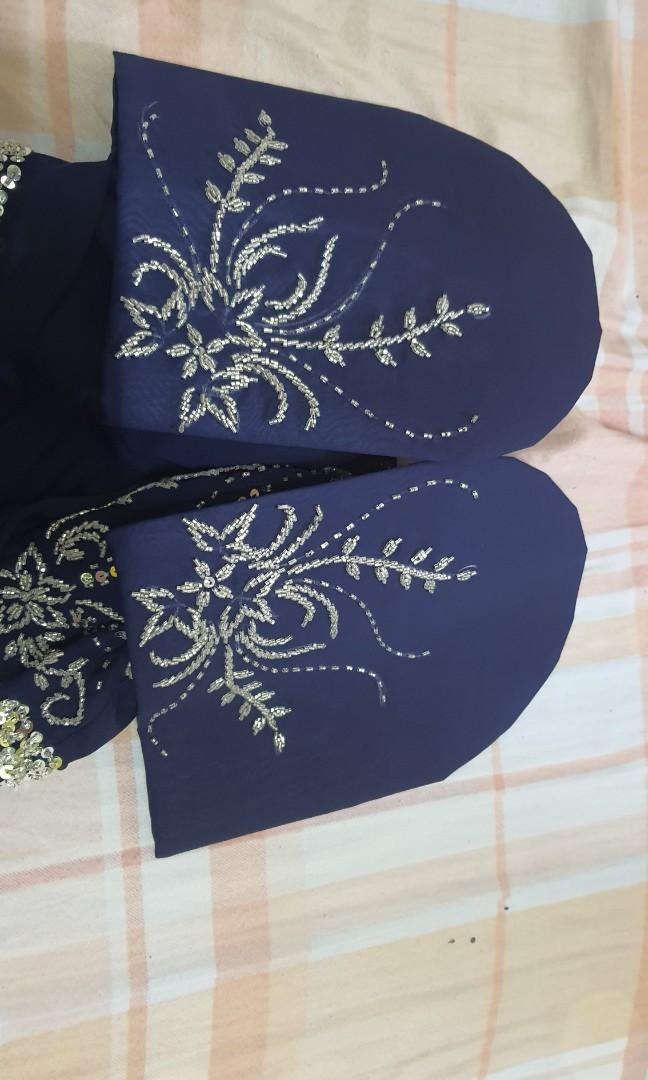 Filipiniana Navy Blue Long Dress, Women's Fashion, Dresses & Sets ...