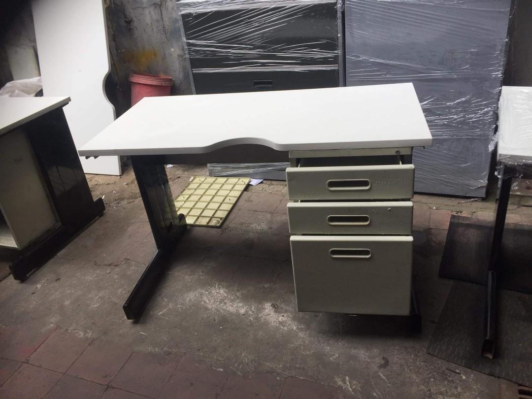 Heavy Duty Office Table / Desk with Drawer / Mobile Pedestal, Furniture ...