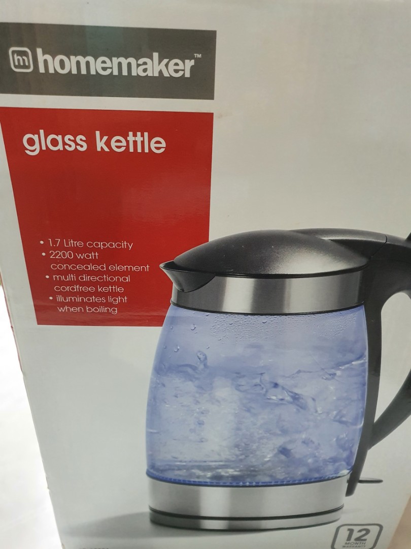 Homemaker glass kettle, Furniture & Home Living, Kitchenware ...