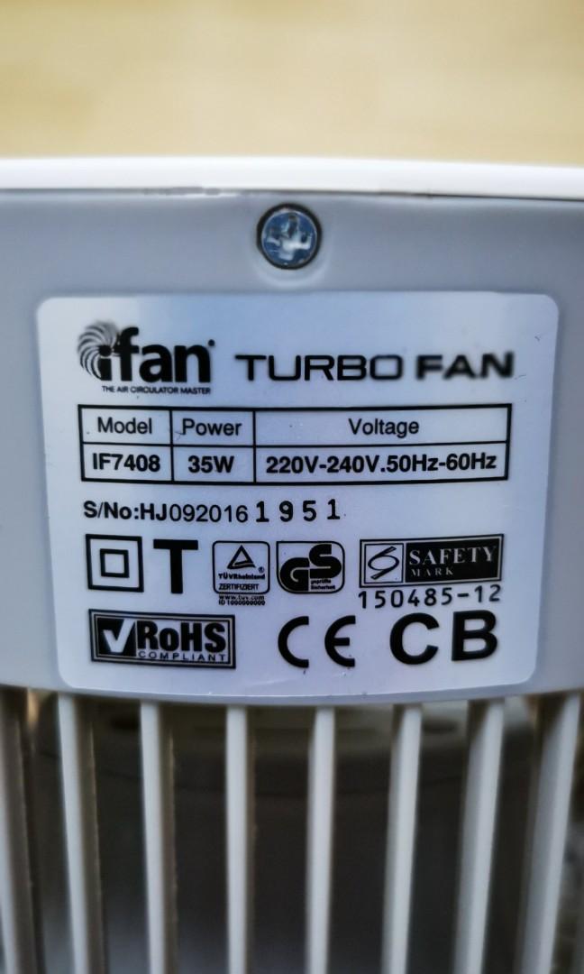 iFan 8" Turbo Fan, Furniture & Home Living, Lighting & Fans, Fans on ...