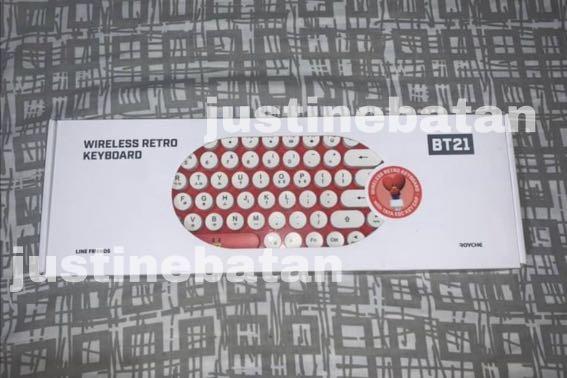 ORIGINAL BT21 TATA Line Friends x ROYCHE Wireless Retro Keyboard ...