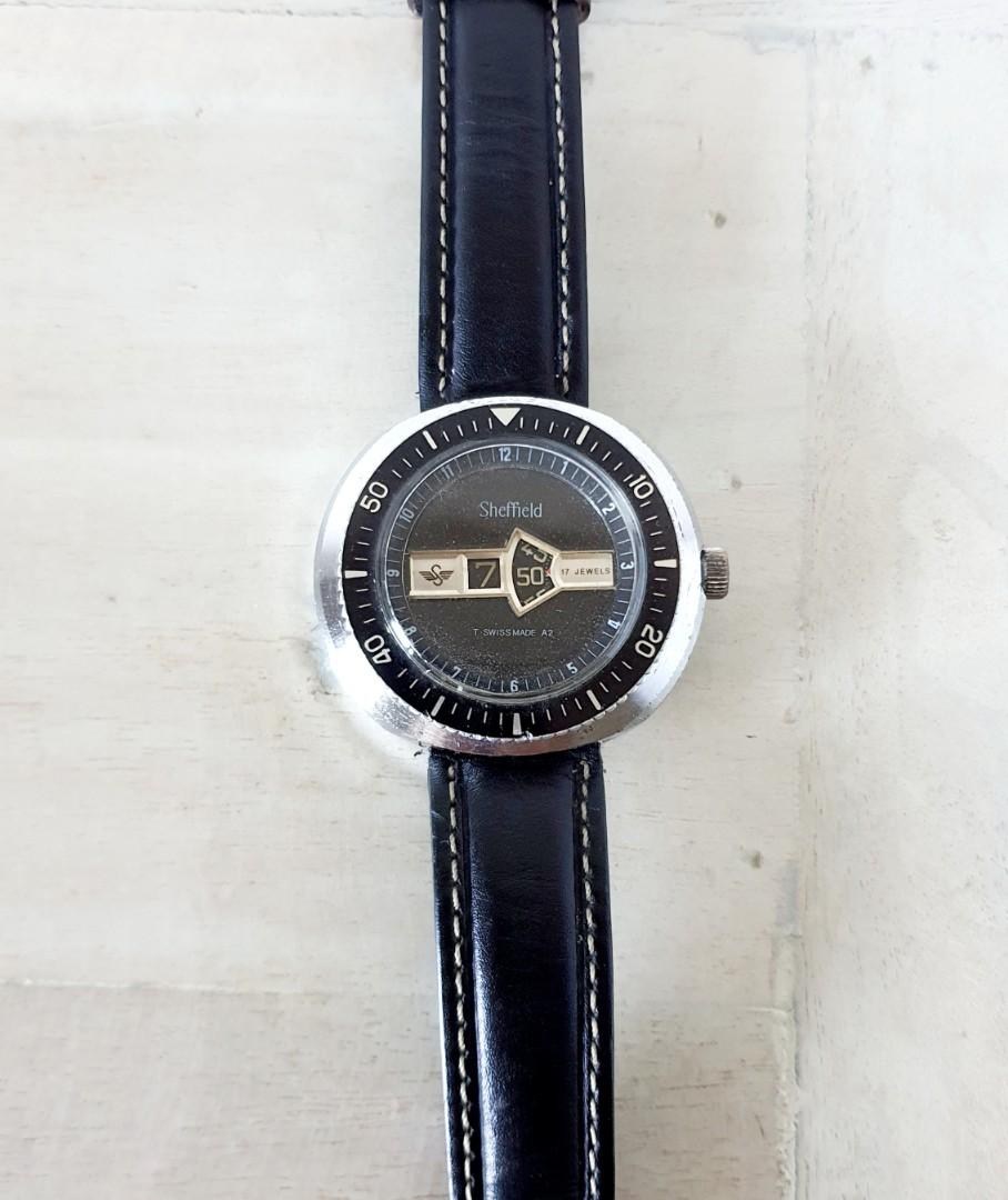 Rare 1960's Sheffield Digital Mechanical (Jumping Hours) Vintage Swiss ...