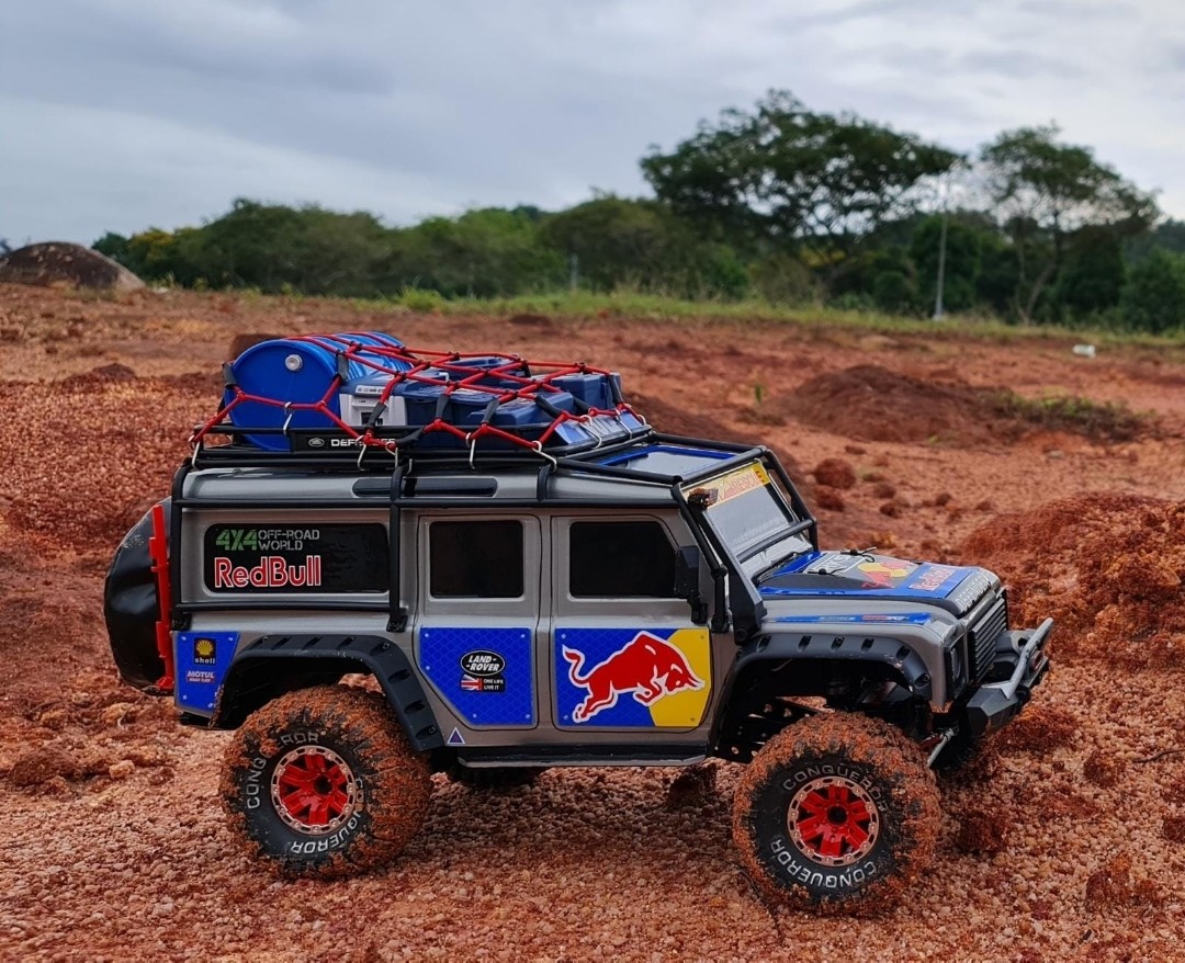 Redbull Land Rover Defender_ Army Style Unimog RC Crawler not arrma ...