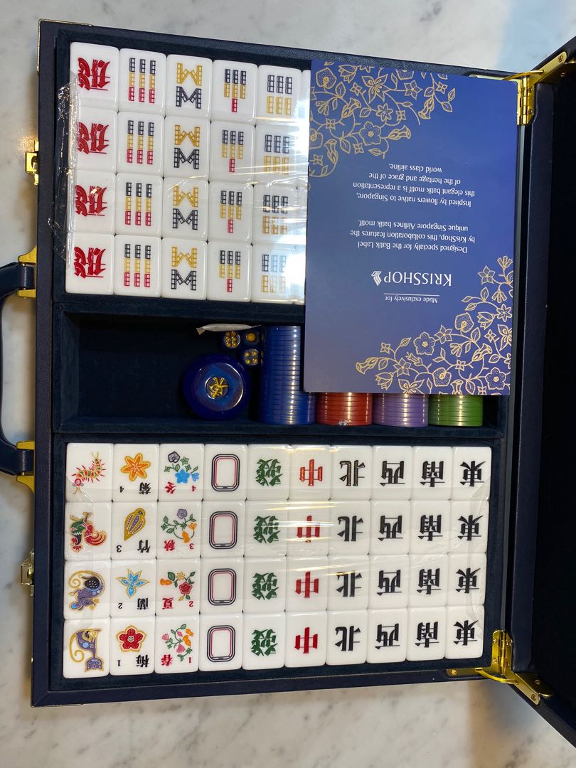 SIA mahjong set 2021 limited edition SQ mahjong, Hobbies & Toys, Toys ...