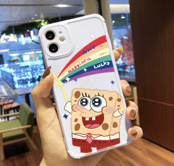 Spongebob Rainbow iPhone 12 Pro case, Mobile Phones & Gadgets, Mobile ...