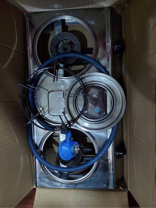 Tecnogas 2 Gas Burners Vortex Stove GS-200BCSS (with empty SOLANE tank ...