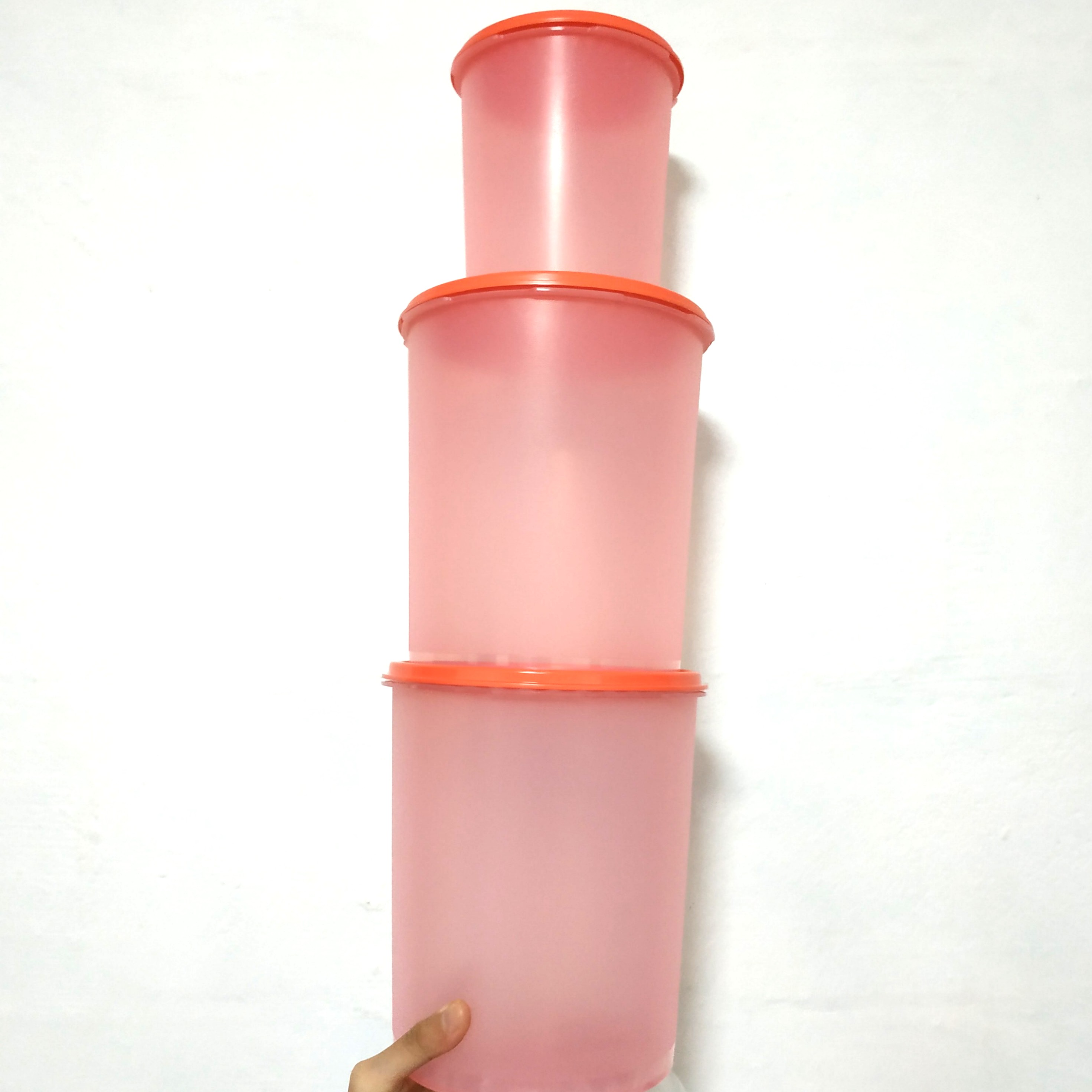 Tupperware 3L One Touch Deco Topper Container Set of 2 + Free 1L Topper ...