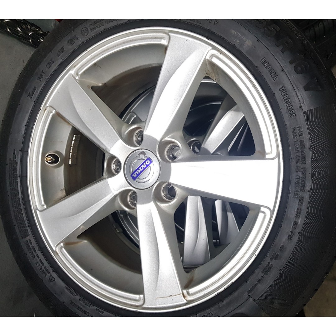 Used 16" Original Volvo Rims, Car Accessories, Tyres & Rims on Carousell