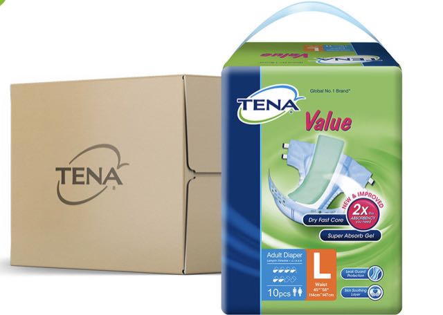 TENA Value Unisex Adult Diapers - L, Health & Nutrition, Assistive & Rehabilatory Aids, Adult ...