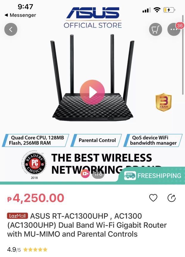 Asus 3-in-1 Router, Range Extender, Access Point Modes, Computers ...