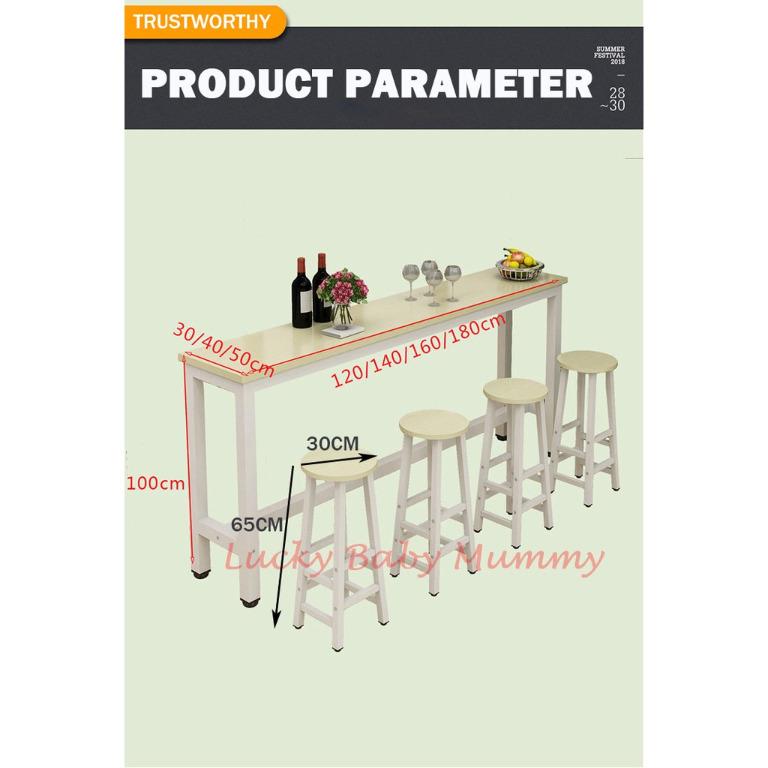 【Bar table】Dining Table, high foot table, Computer Study Table. Balcony ...