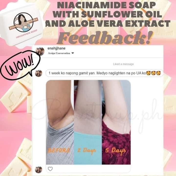 Bella Suprina Niacinamide Soap With Sunflower Oil And Aloevera Extract