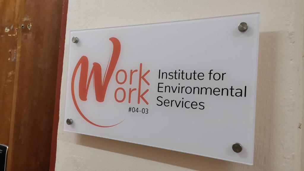 Custom Acrylic signage mounted with spacers | wall signage | company ...