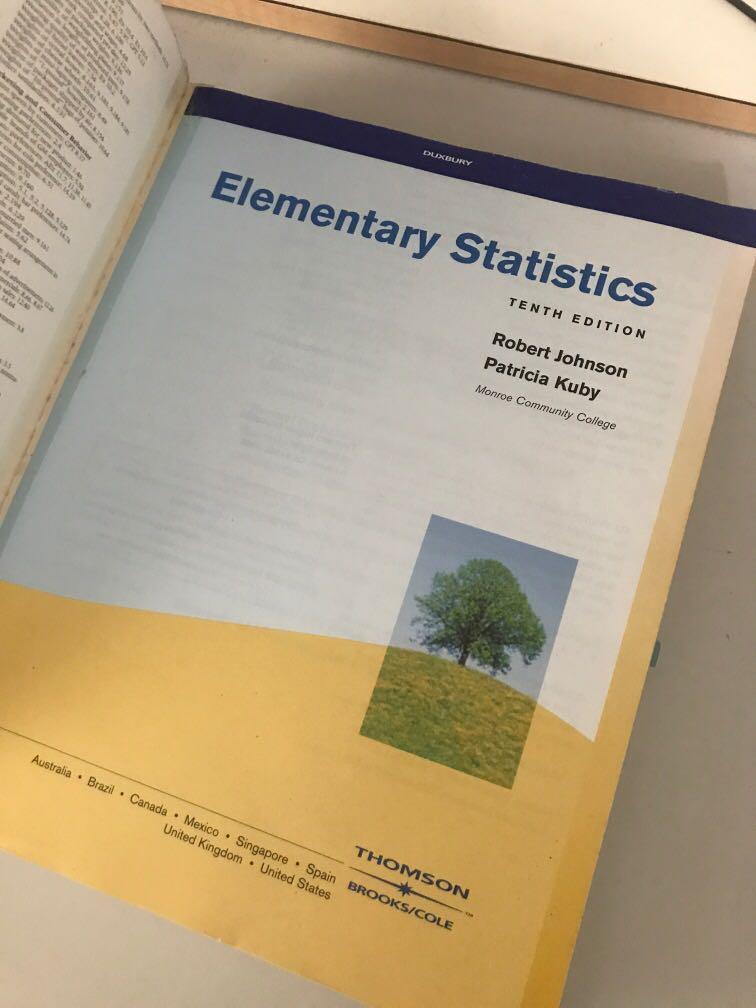 Elementary Statistics Textbook by Johnson & Kuby 10e, Hobbies & Toys ...