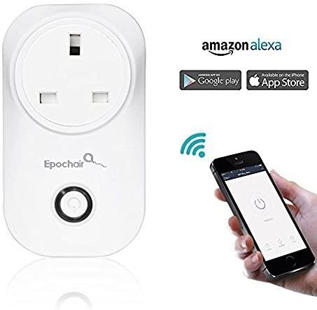 EpochAir WiFi Smart Plug, Timer Switch Power Socket Outlet Works with ...