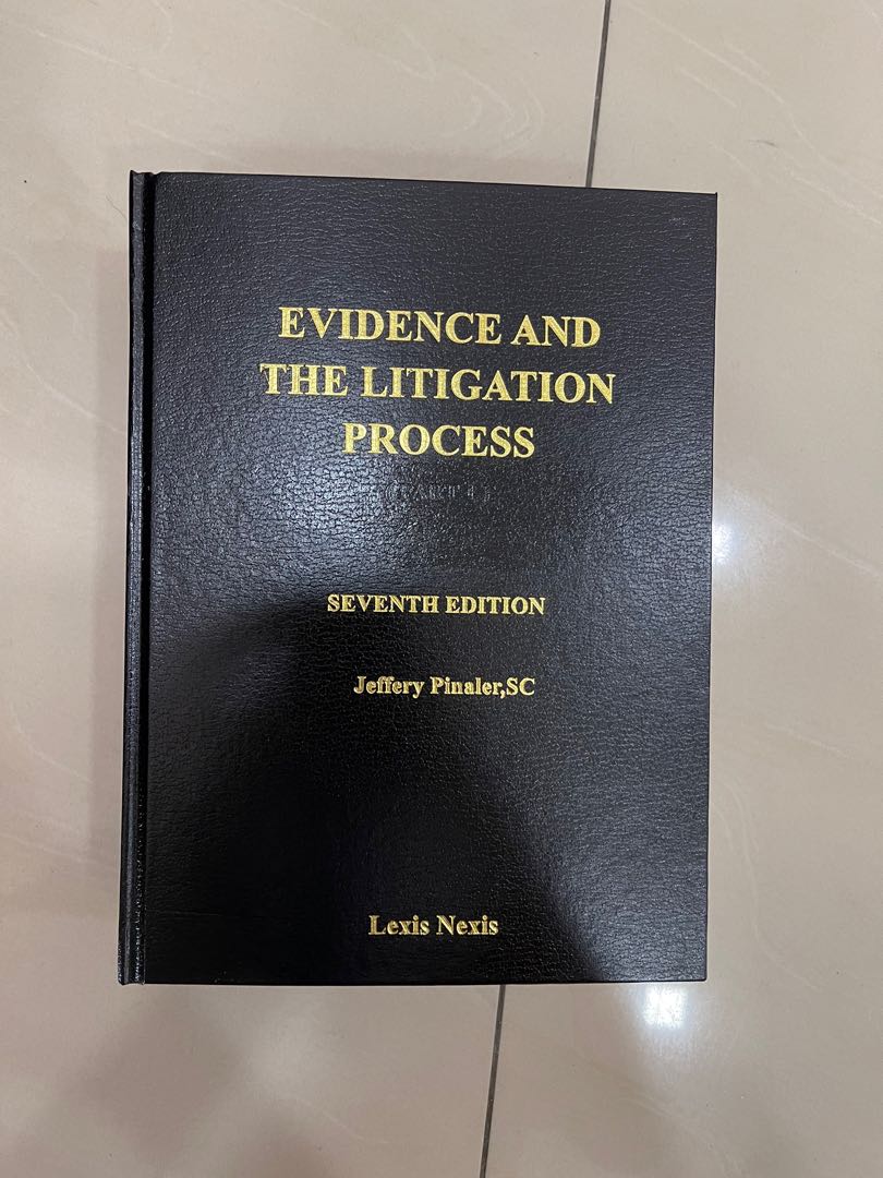 Evidence and the litigation process 7th edition by Jeffery, Hobbies ...