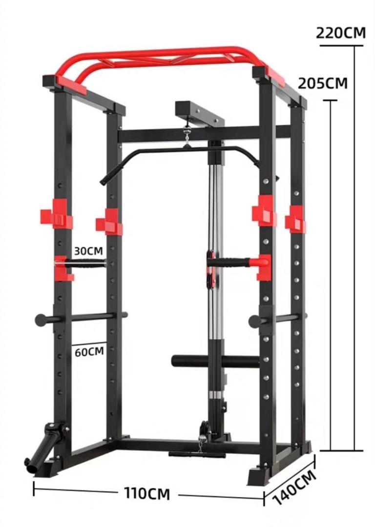 Home Gym Full Power Rack with Pulley Cable System, Sports Equipment ...