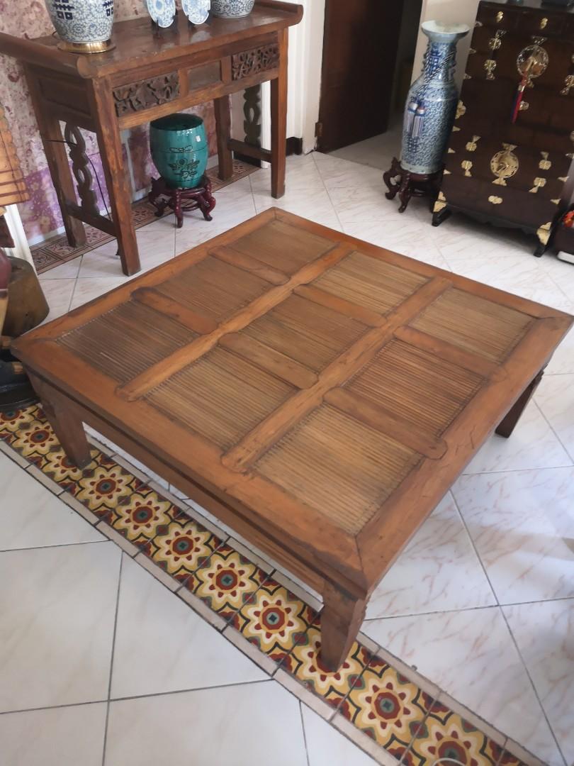 Indo Teak Bamboo center table, Furniture & Home Living, Furniture ...