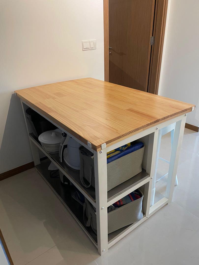 Kitchen island table, Furniture & Home Living, Furniture, Tables & Sets ...