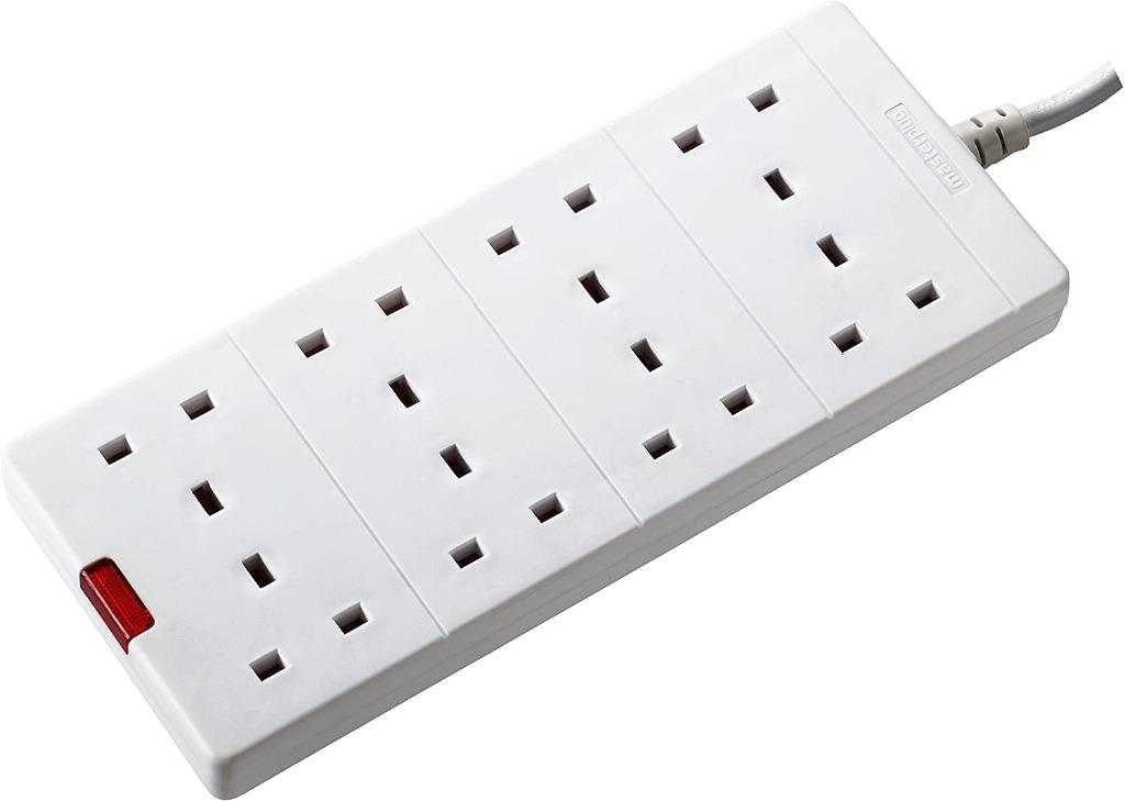 Masterplug Eight Socket Extension Lead with Power Indicator, 2 Metre ...