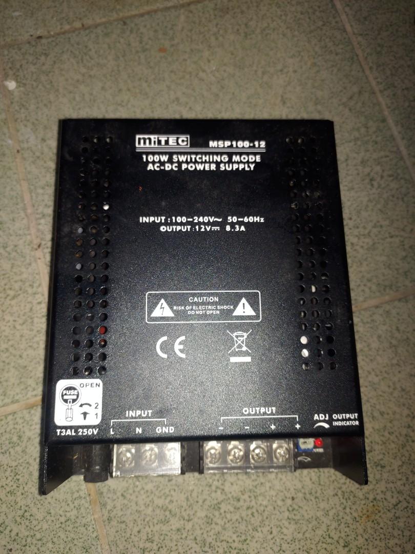MiTEC 100w ac-dc power supply, 電腦＆科技, 電腦周邊及配件, 電腦線、轉接線及轉換器 - Carousell
