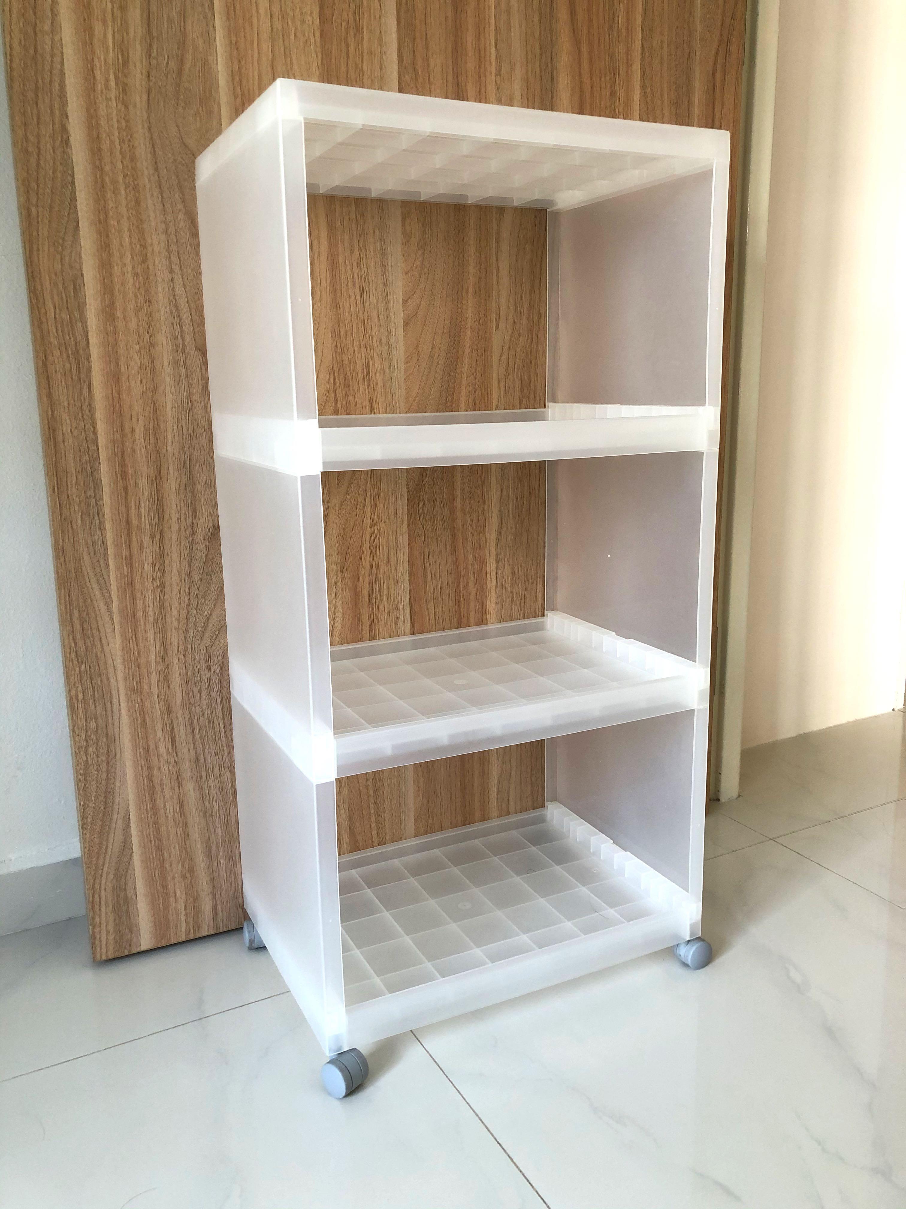 Muji storage rack/shelf with caster, Furniture & Home Living, Home ...