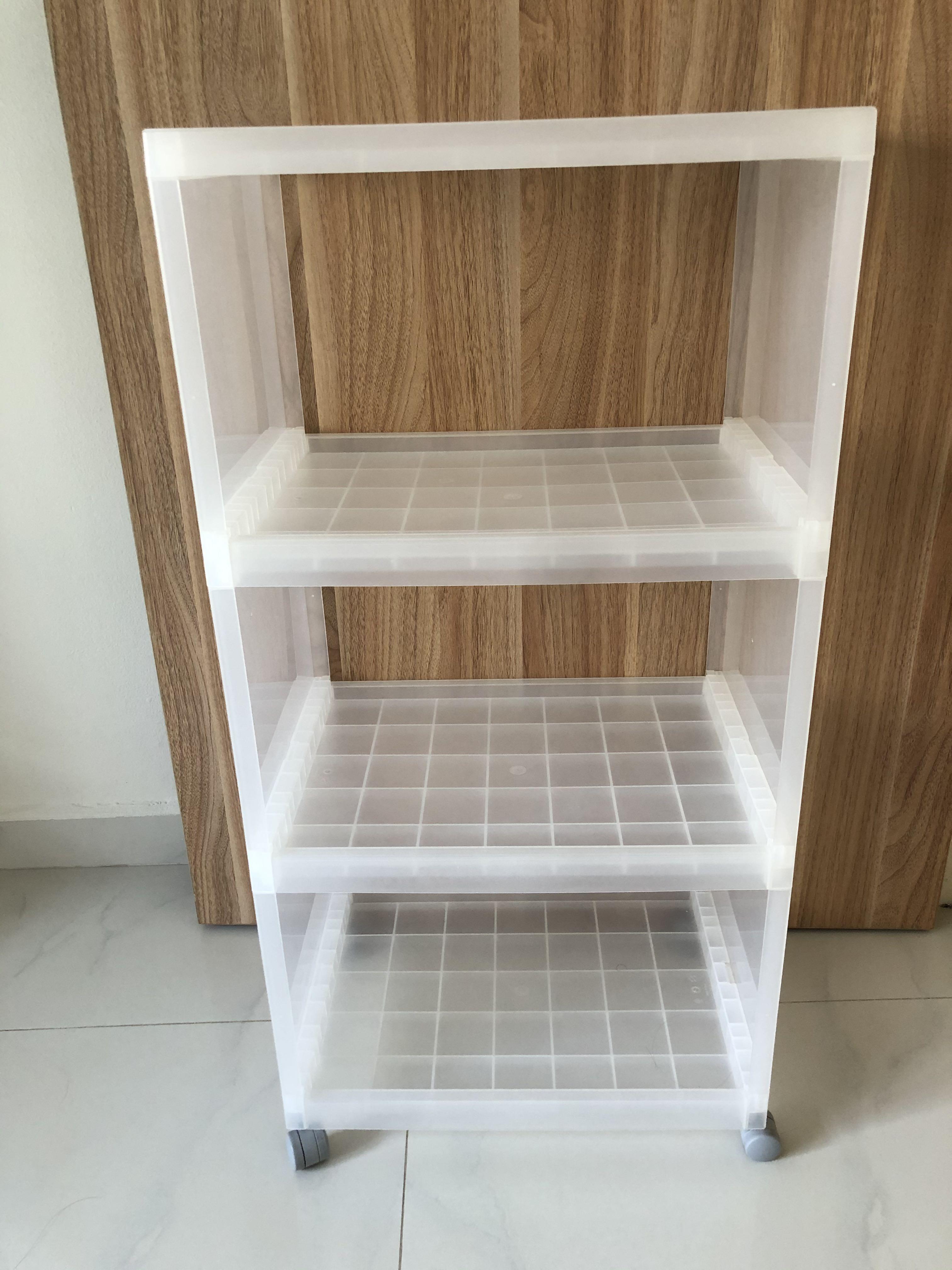 Muji storage rack/shelf with caster, Furniture & Home Living, Home ...