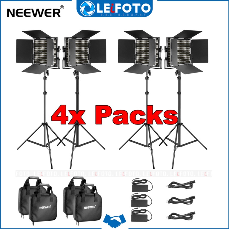 Neewer 4-Pack Dimmable Bi-color 660 LED Video Light, Photography ...
