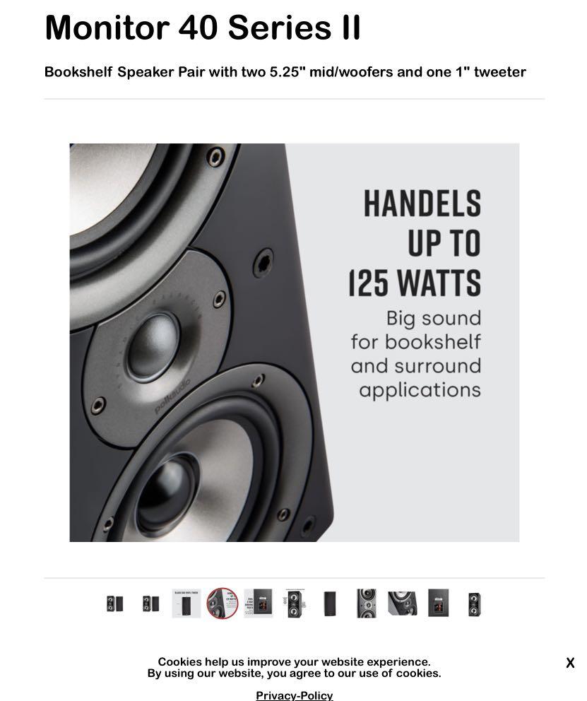 Polkaudio monitor 40 bookshelf speaker, Audio, Soundbars, Speakers ...