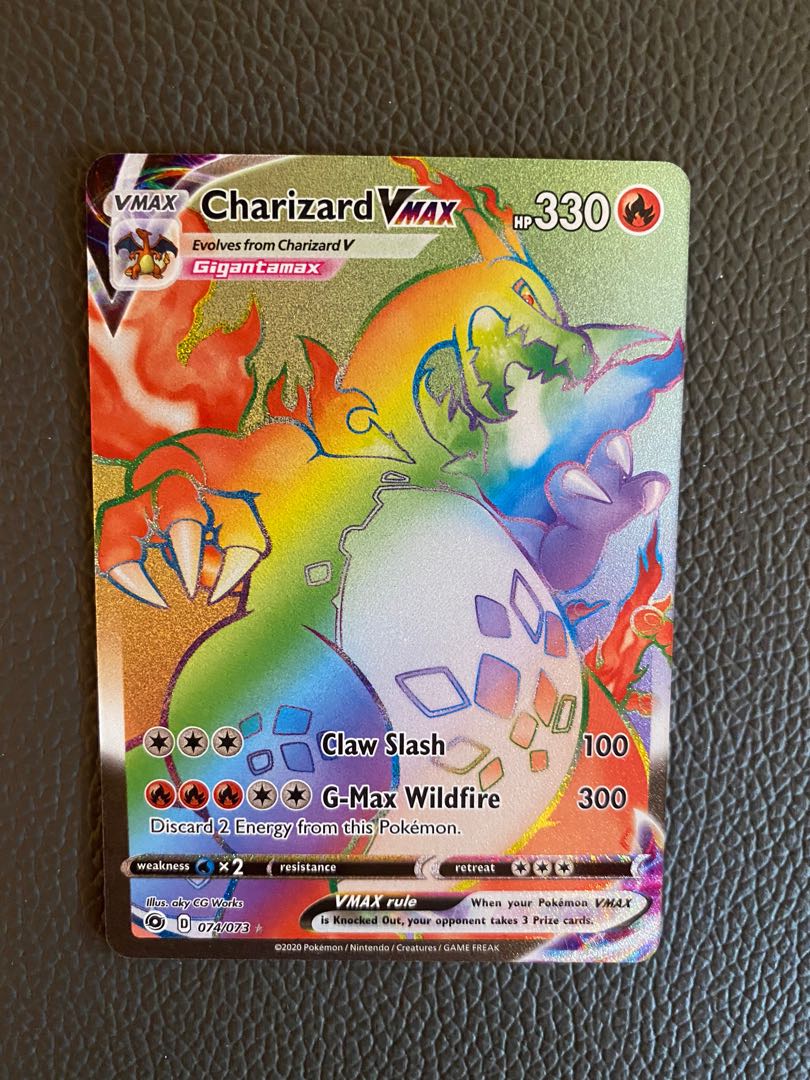 Rainbow Charizard V (Rare), Hobbies & Toys, Toys & Games on Carousell